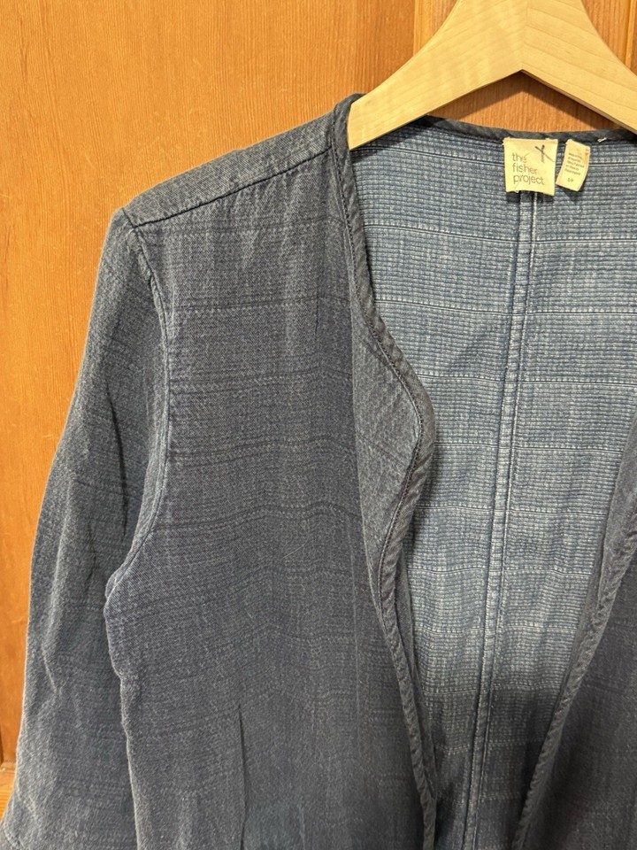 The Fisher Project Eileen Fisher Indigo Blue Light Barn Coat Chore ...
