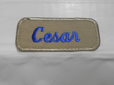 CESAR USED EMBROIDERED VINTAGE SEW ON NAME PATCH TAGS ASSORTED COLORS ...
