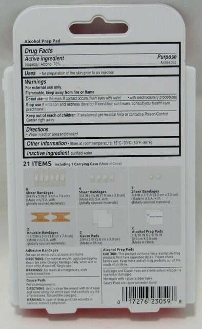 2pk Carepak Essential First Aid Kit 21 PC Survival Doomsday Prepper Bug ...