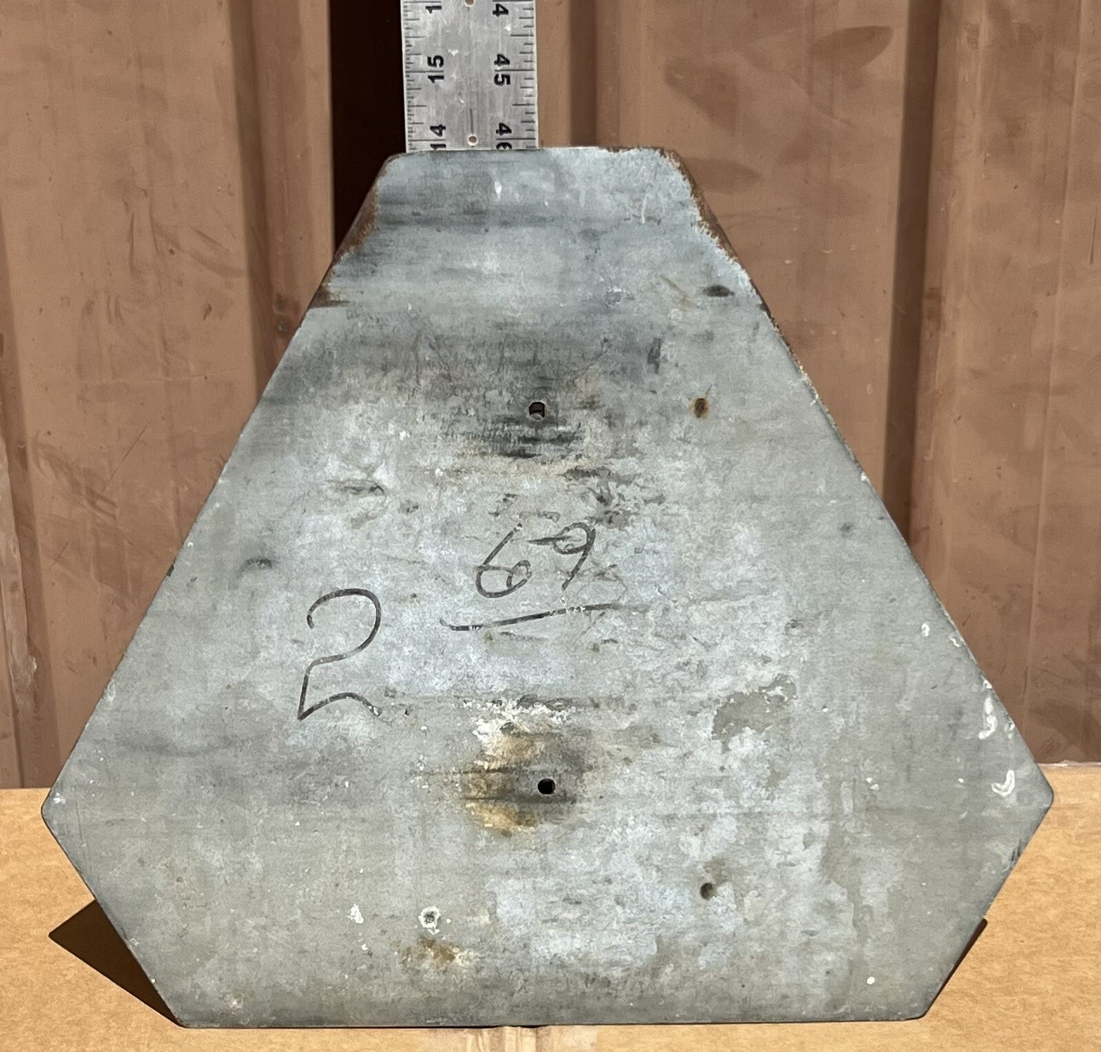 Vintage Metal Triangle Slow Moving Vehicle Orange Safety Sign Tractor ...