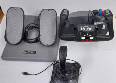 CH Eclipse Flight Simulator control stick & pedals + Logitech Attack 3 ...