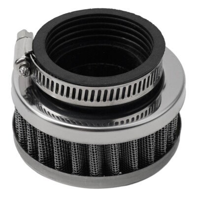 1.77 Round Chrome Top Pod Flange Mount 44mm Air Filter Replacement New ...
