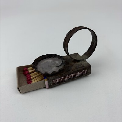 Vintage Tin Matchbox & Candle Holder- Antique Tinder Box Candle Holder ...