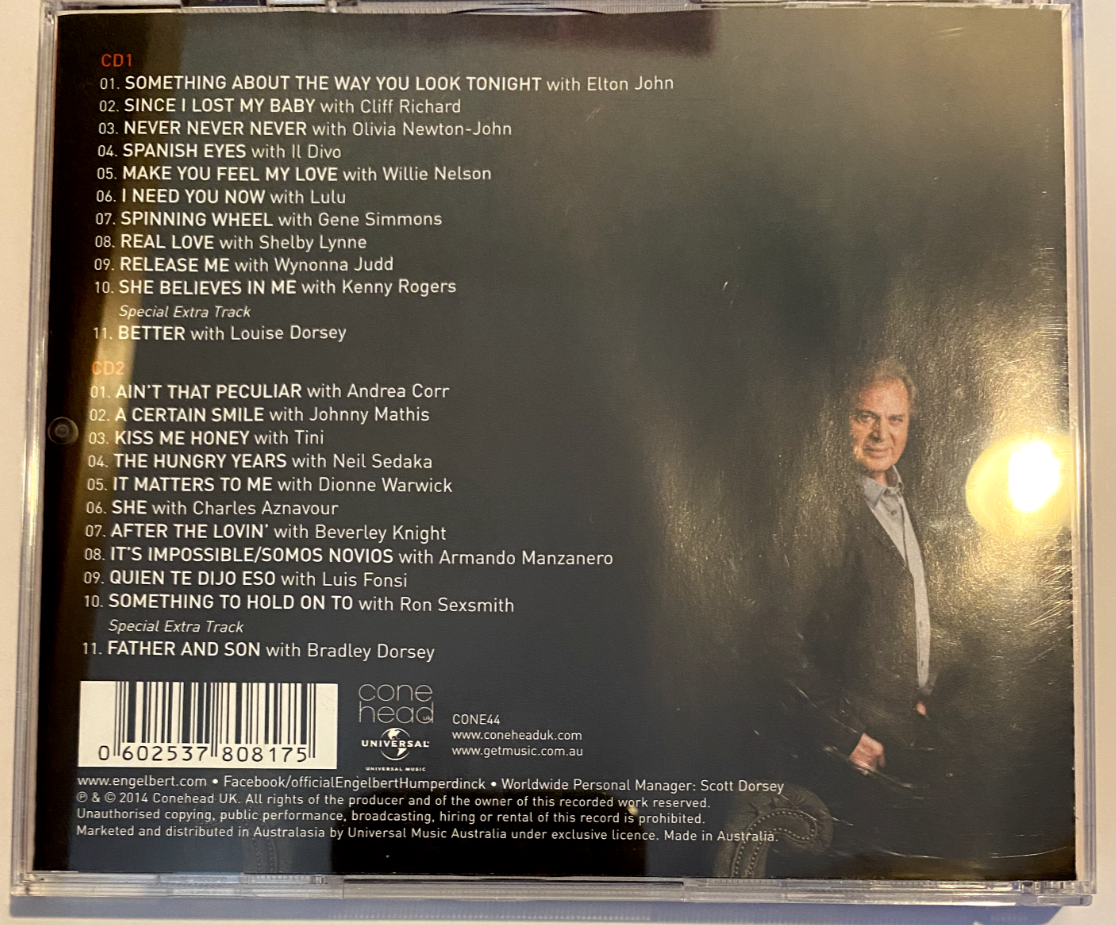 Engelbert Humperdinck Engelbert Calling double CD Duets with stars ...