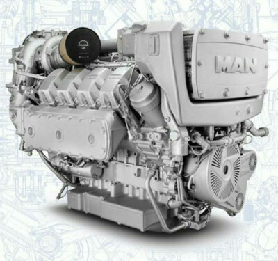 MAN MARINE DIESEL ENGINES V8 V12 D2868 D2862 LE4 WORKSHOP REPAIR ...