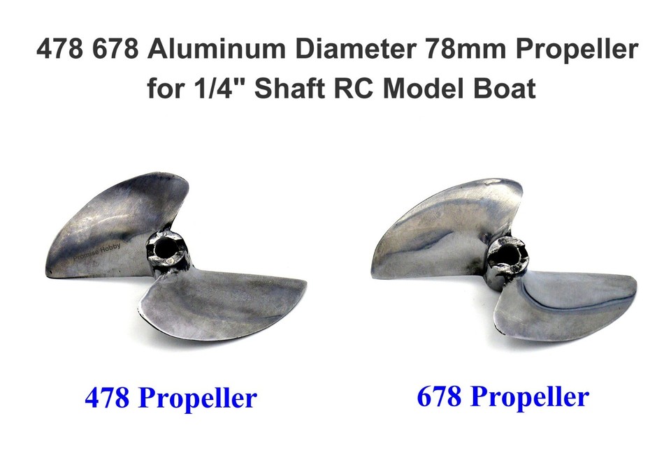 478 678 Aluminum Propeller Left / Right for 1/4" Prop shaft RC Model ...