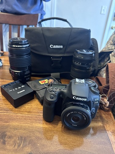 Canon EOS 90D DSLR Camera Bundle, 4 Lenses,Charger,Carrying Case-NICE ...