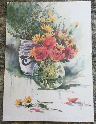 1990 Soft Roses By Mary Deloyht-Arendt-Publ. By Romm Art Editions | eBay