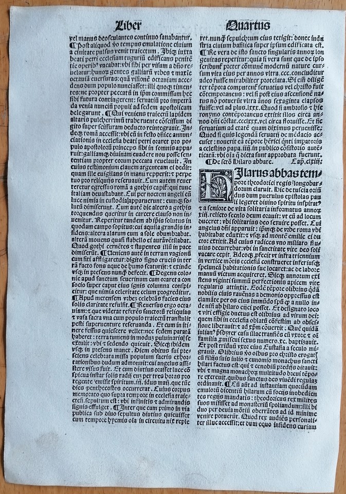 Saint Bonifacius - Post Incunable Woodcut Leaf P. Natalibus - 1508 | eBay