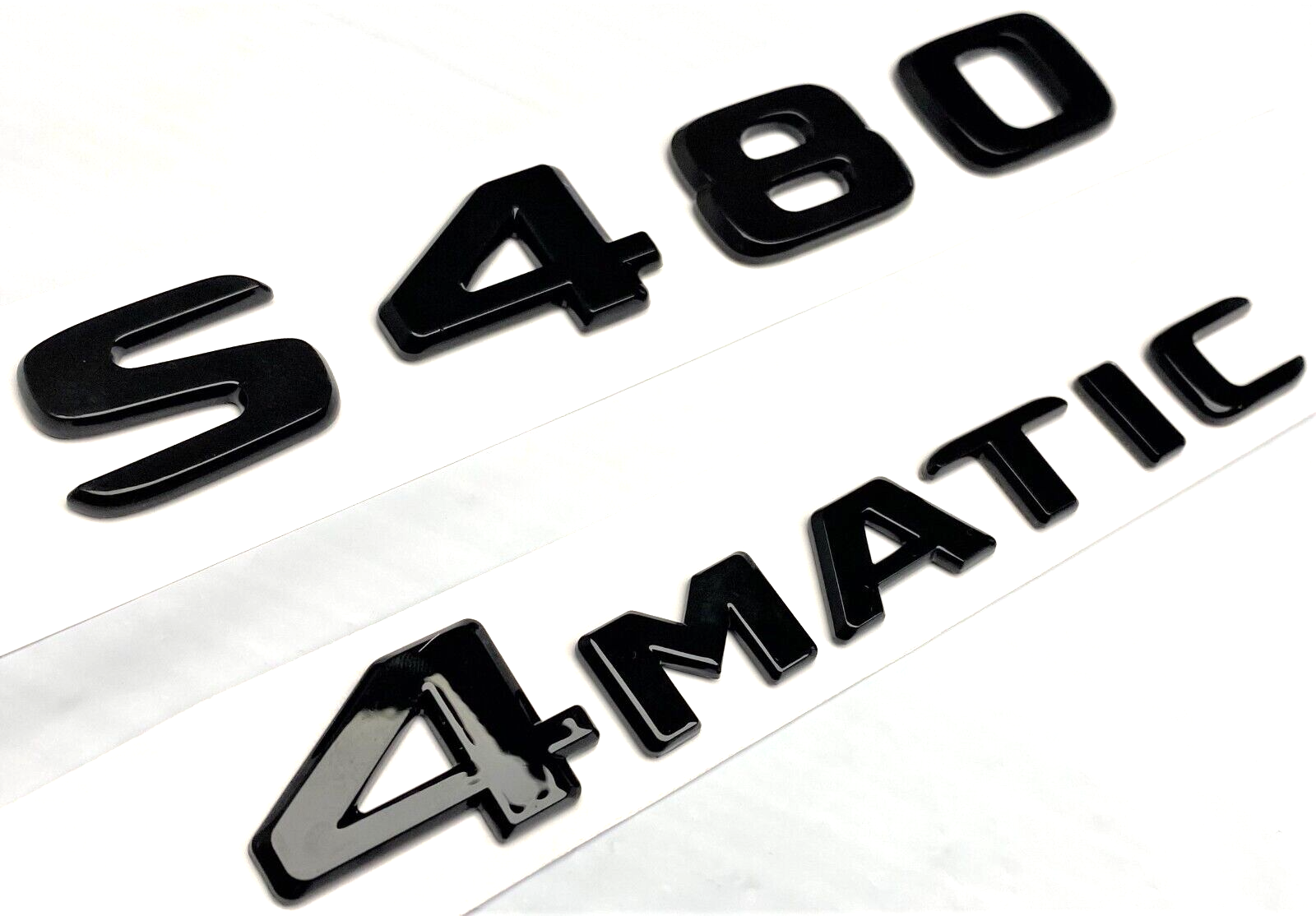 #2 BLACK S480 + 4MATIC REPLACEMENT FOR MERCEDES REAR TRUNK EMBLEM BADGE ...