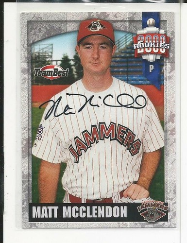2000 Jamestown Jammer MATT MCCLENDON Signed Card Autograph auto ON CARD BRAVES | eBay