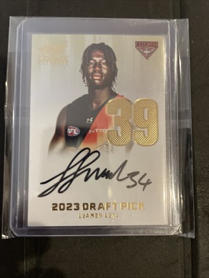 2024 Legacy Ultimate DRAFT PICK SIGNATURE GOLD ESSENDON LUAMON LUAL ...