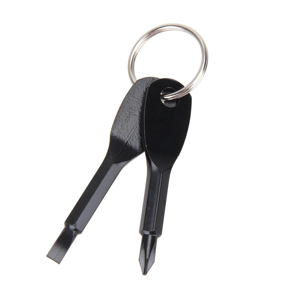 2pcs Key Ring Screwdriver Set Outdoor Pocket Mini Tool with Keychain ...