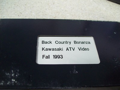 Kawasaki Back Country Bonanza ATV Video Fall 1993 VHS Tape | eBay
