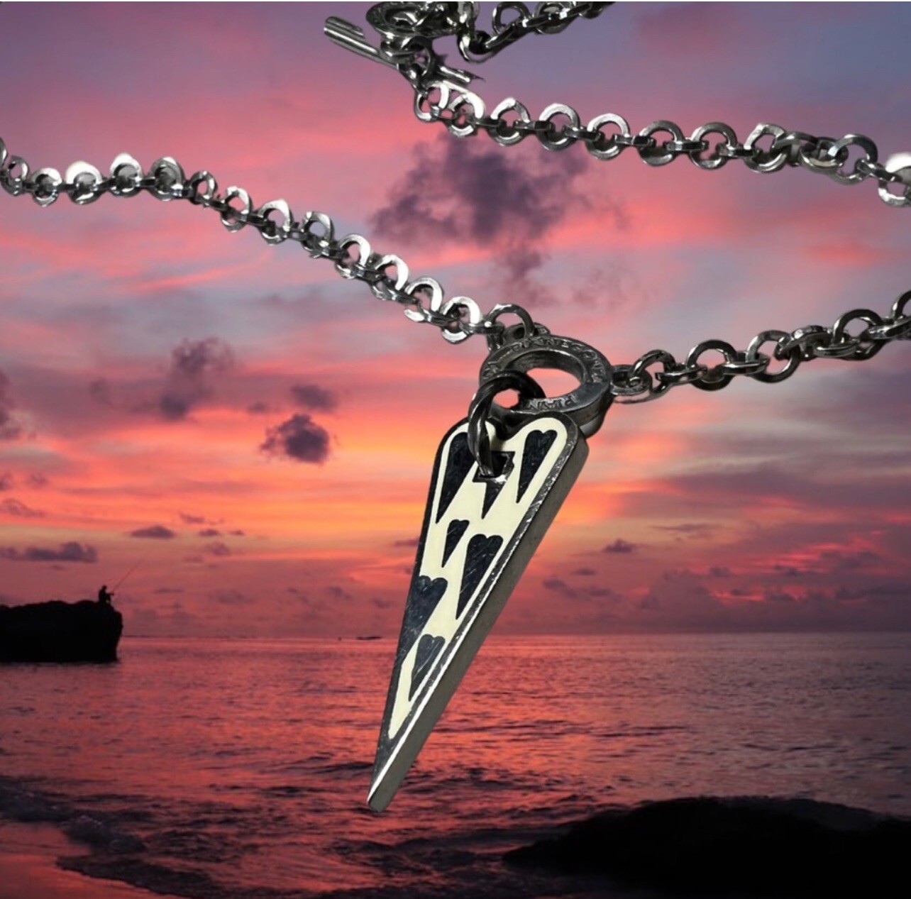 Pianegonda Lovesick Enameled Heart Necklace In Sterling Silver 19” | eBay