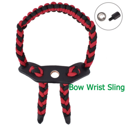 Bow Wrist Sling Strap Braid for Archery Compound Bows Paracord Rope Red ...