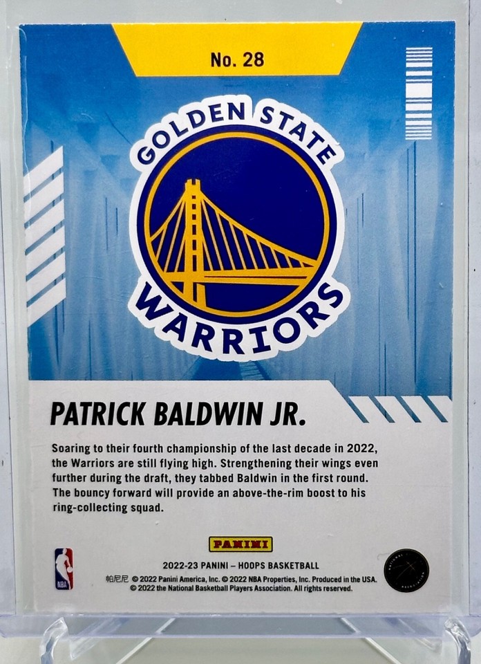 2022-23 PATRICK BALDWIN JR. Rookie RC NBA Hoops Arriving Now #28 (Free ...