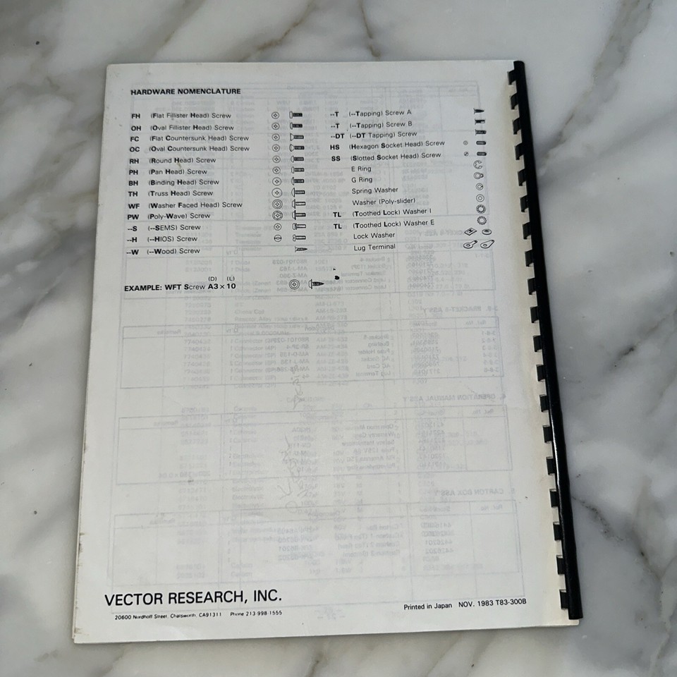 VECTOR RESEARCH VRX-8000 stereo receiver, service manual original | eBay