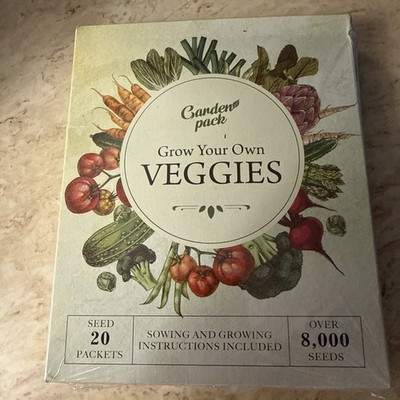 Grow Your Own Vegetables 20 Packet Variety, Garden Pack ---8000 SEEDS ...
