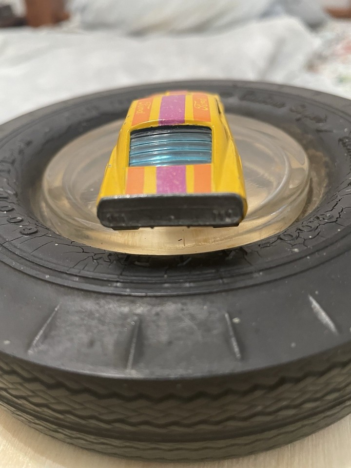 HOT WHEELS REDLINE 1974 MUSTANG STOCKER YELLOW/PLUM STRIPES NICE ...