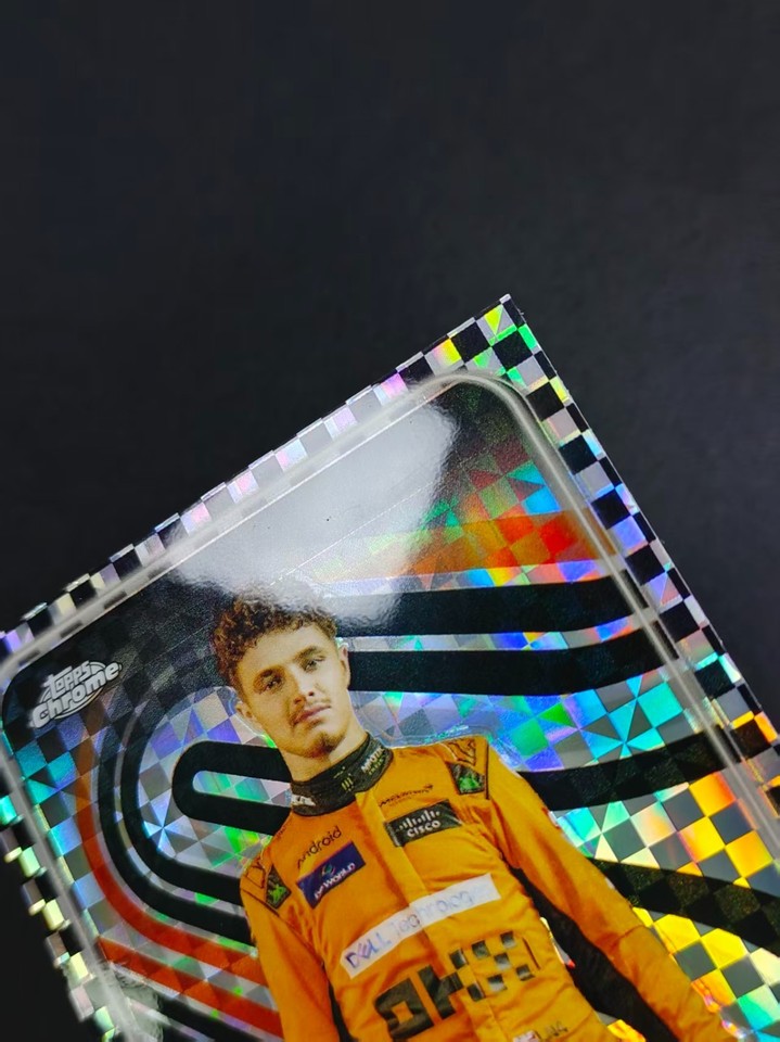2024 Topps Chrome Formula 1 F1 Lando Norris Black&White Checker Flag #7 BWS | eBay