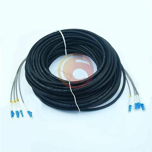 SingleMode Fiber Patch Cord Field Outdoor Fiber Cable LC-LC 4 Strand 9/ ...