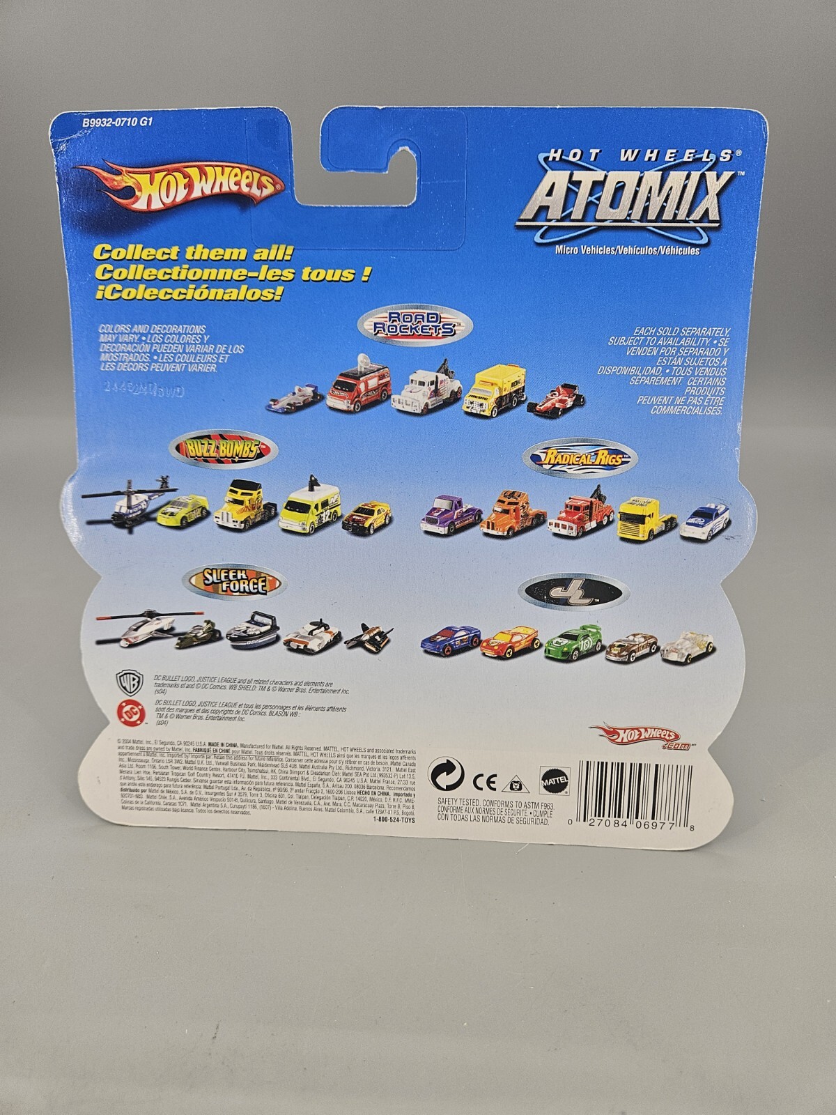 Hot Wheels Atomix Justice League Set of 5 Micro Vehicles Cars in Package