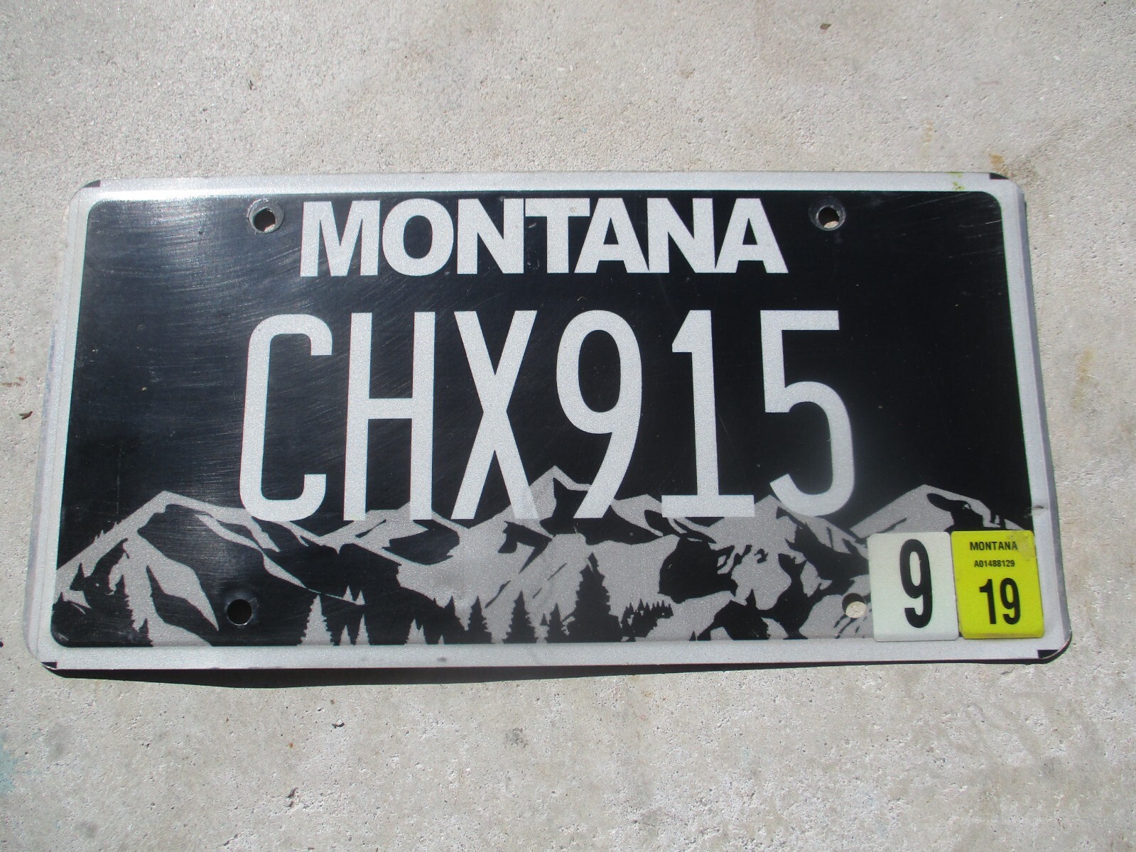 Montana 2019 mountains license plate # CHX 915 | eBay