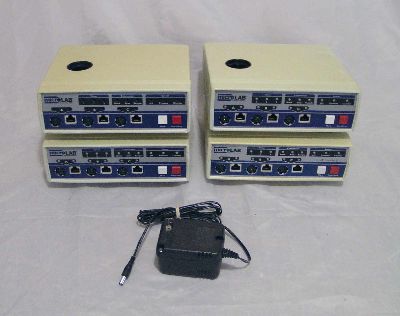 (4) Microlab 402 Lab Interfaces pH Pressure Colorimeter Timer Data ...