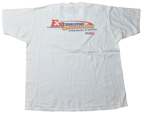 Vintage 90s FedEx T-Shirt Short Sleeve Top Men's Size XL White "Express ...