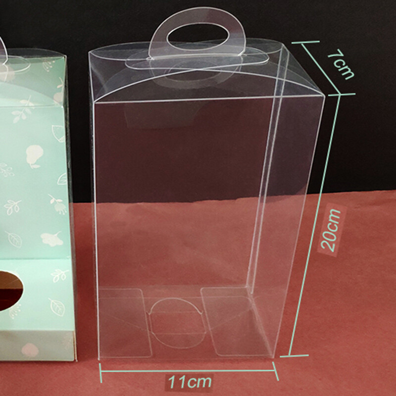 10X Clear Plastic PVC Box with Handle Wedding Party Favour Gift BOX ...