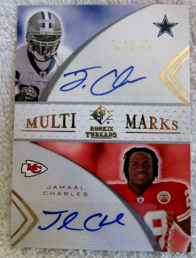 Jamaal Charles/Tashard Choice RC 2008 UD SP Rookie Threads Rookie ...