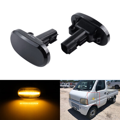 LED Côté Clignotant Latéral Répétiteur Noir Pour Suzuki JB64W JB23W ...