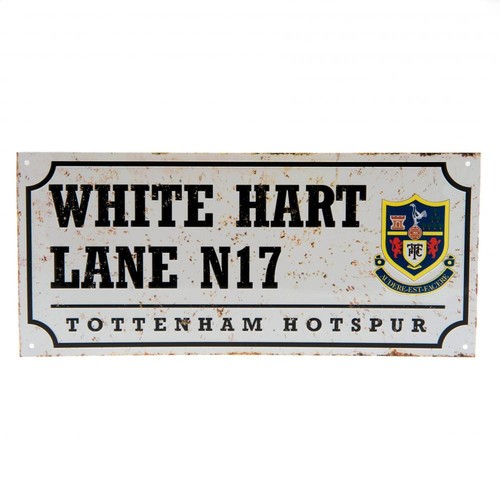 Tottenham Hotspur FC Metal Street Sign Retro White Hart Lane Official ...