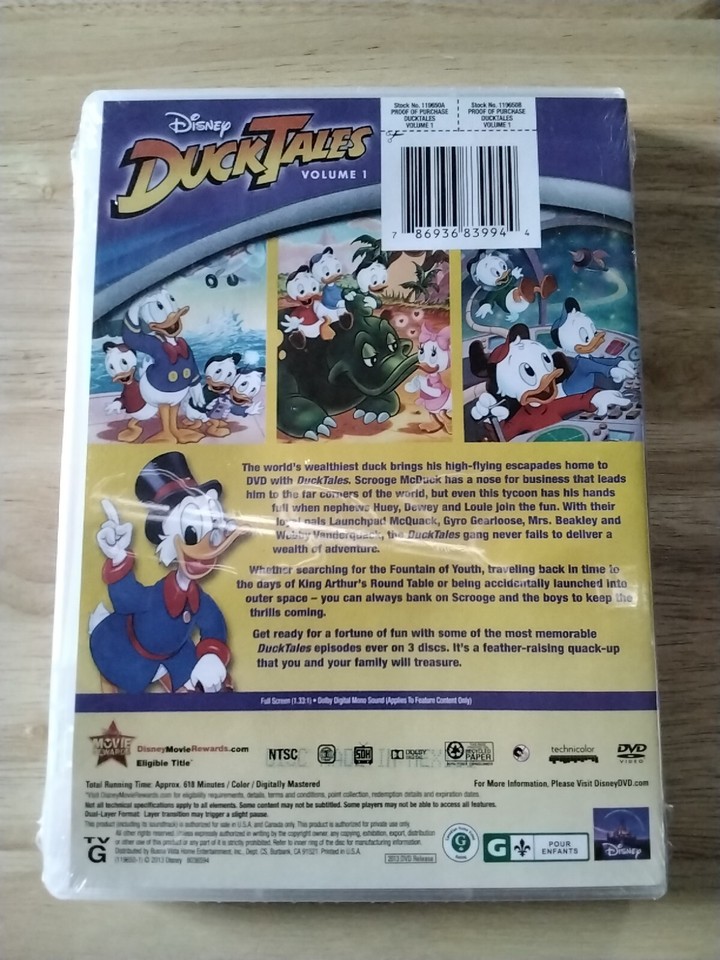 Ducktales: Volume 1 (DVD, 1987) NEW SEALED! 786936839944 | eBay