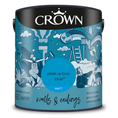 Crown Breatheasy Matt Emulsion Paint for Walls & Ceilings Peek-A-Boo ...