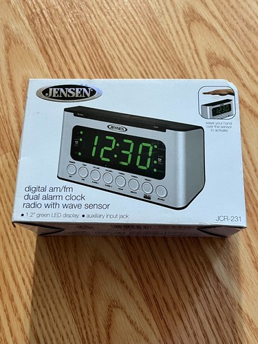 JENSEN JCR-231 Digital AM/FM Dual Alarm Clock Radio with Wave Sensor | eBay