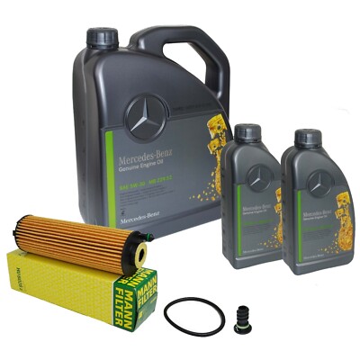 MANN HU6028Z Ölfilter für MERCEDES OM654 mit 7L Original MB 5W30 229.52 ...