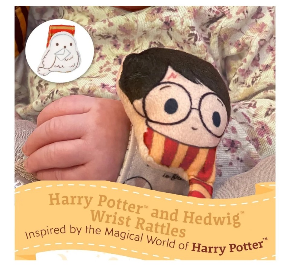 Harry Potter & Hedwig Baby Infant Wrist Rattles Wizarding World Baby ...