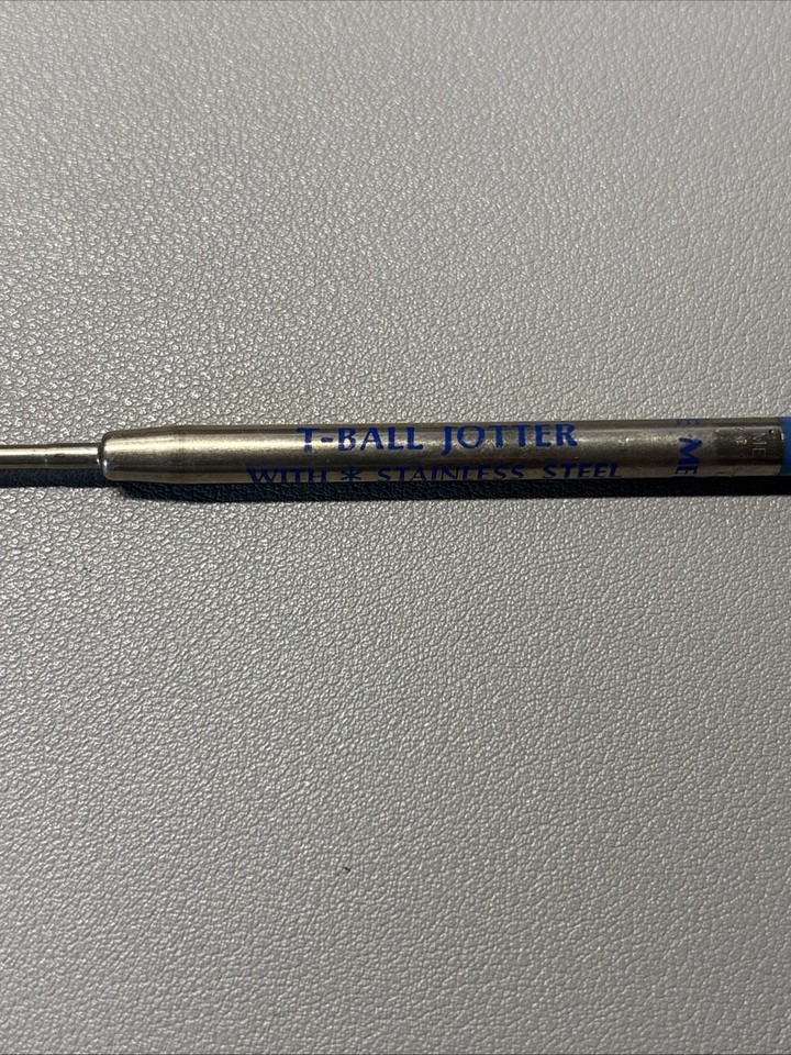 Vtg Parker T-Ball Jotter Pen Olive Green Old Parker Logo Brass Threads ...