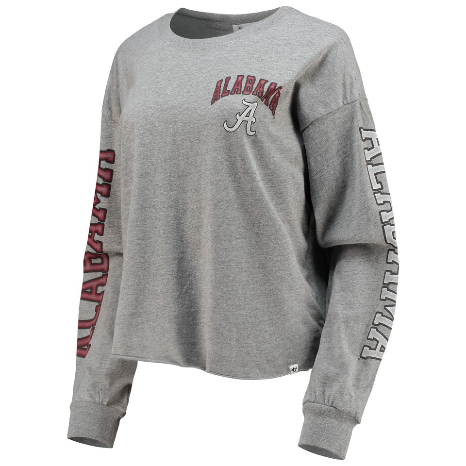 Women's '47 Heathered Gray Alabama Crimson Tide Ultra Max Parkway Long ...