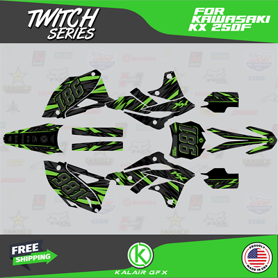 Graphics Kit for Kawasaki KX250F (2013-2016) KX 250F Twitch Series ...