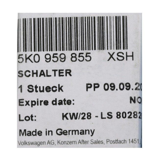 Volkswagen of America 5K0959855XSH - Door Window Switch for sale online ...
