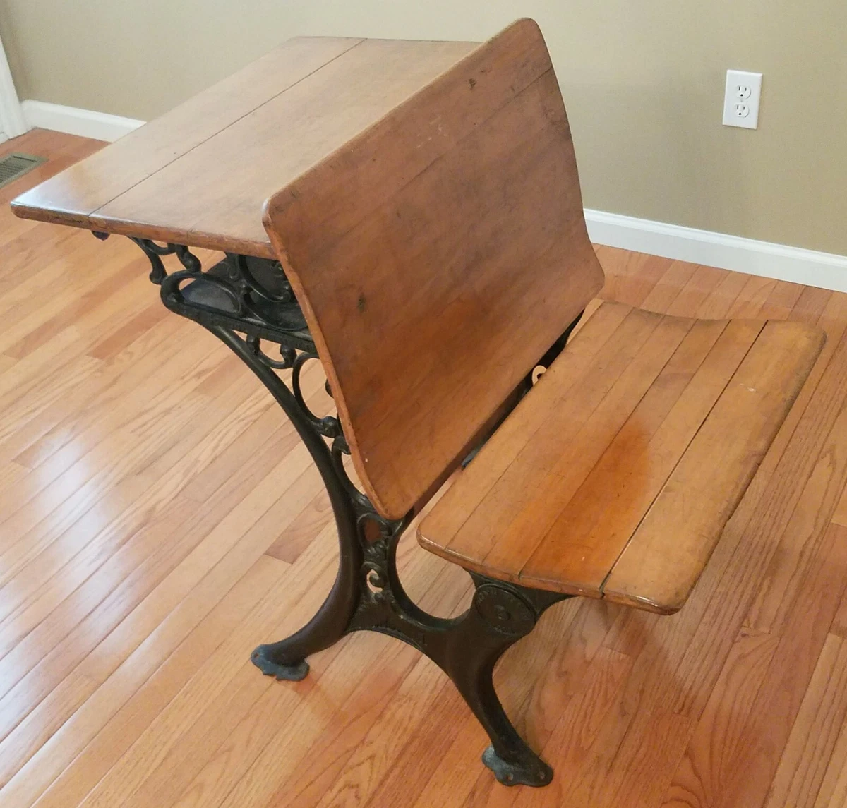 Painted Vintage School Desk