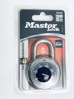 Combination Master Lock 1500D New 3/4 inch Anti Shim | eBay