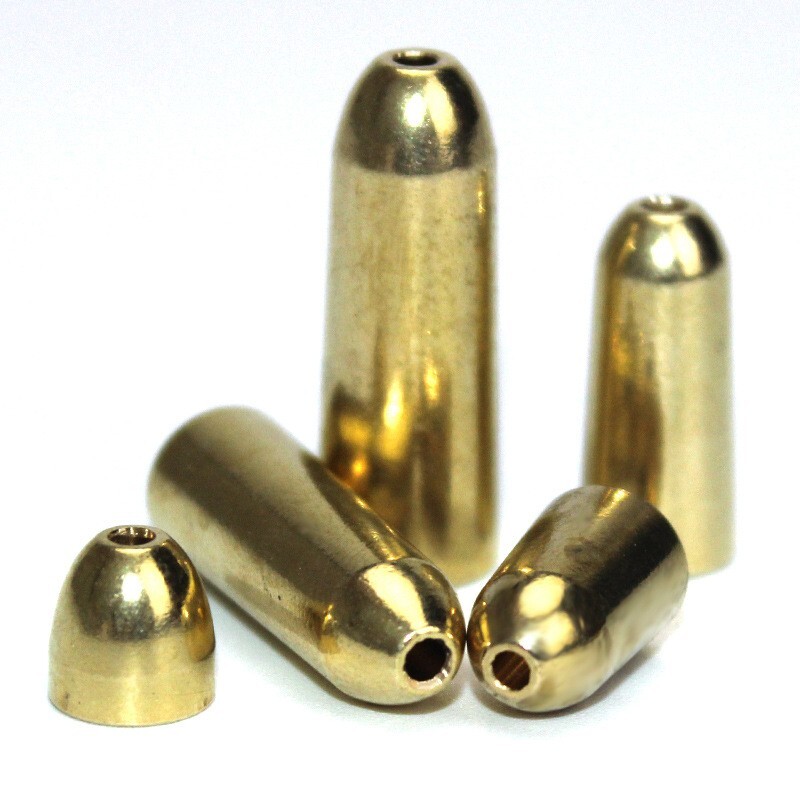 Copper Fishing Sinkers 50pcs Brass Bullet Sinker Weight Kit for Carp ...
