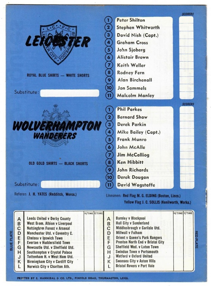 Leicester City - 1971-72 - Home Football Programmes | eBay UK