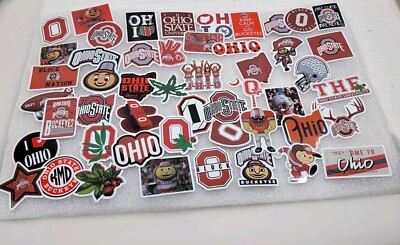 Ohio State Buckeyes Stickers Multipack 50 Pieces Block O O-H-I-O Brutus ...