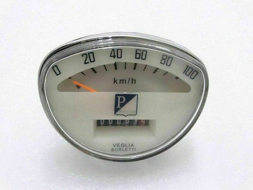 White Speedometer 0-100 Kmph For Vespa Rally | eBay