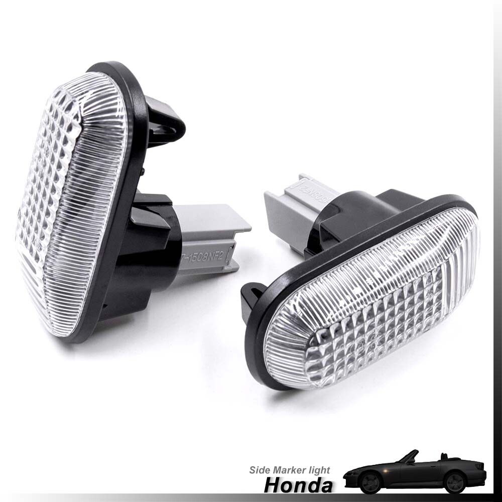 Clear Lens White Led Front Side Marker Light for 00-09 Honda S2000 S2K ...